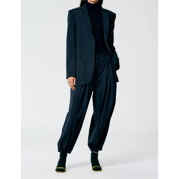 Tibi | Jackets & Coats | New Tibi Tropical Wool Max Blazer In Navy ...